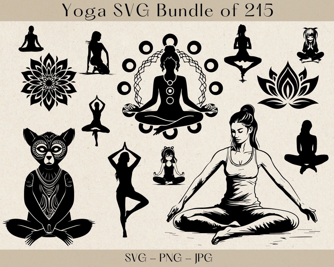 Yoga Svg, Yoga Png, Yoga Vector, Yoga Clipart, Yoga Silhouette, Chakra ...