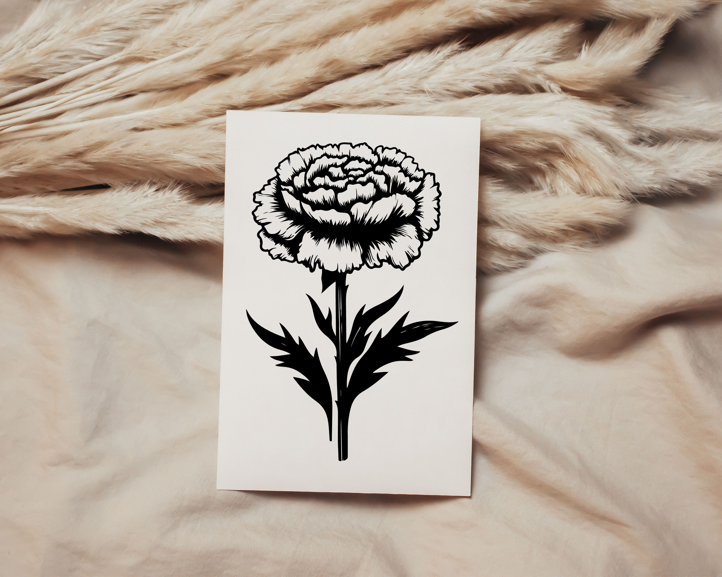 Carnation SVG Bundle, Carnation SVG, Carnation Flower Svg, Birth Flower ...