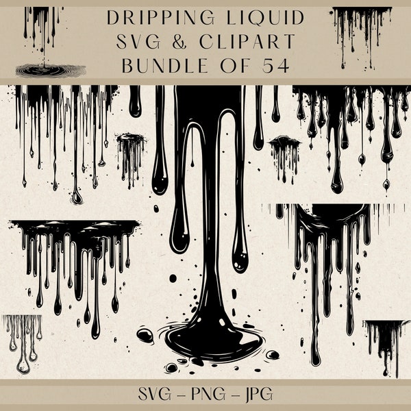 Drip Svg - Etsy