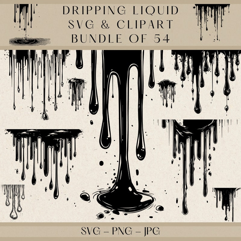 Drip Svg - Etsy