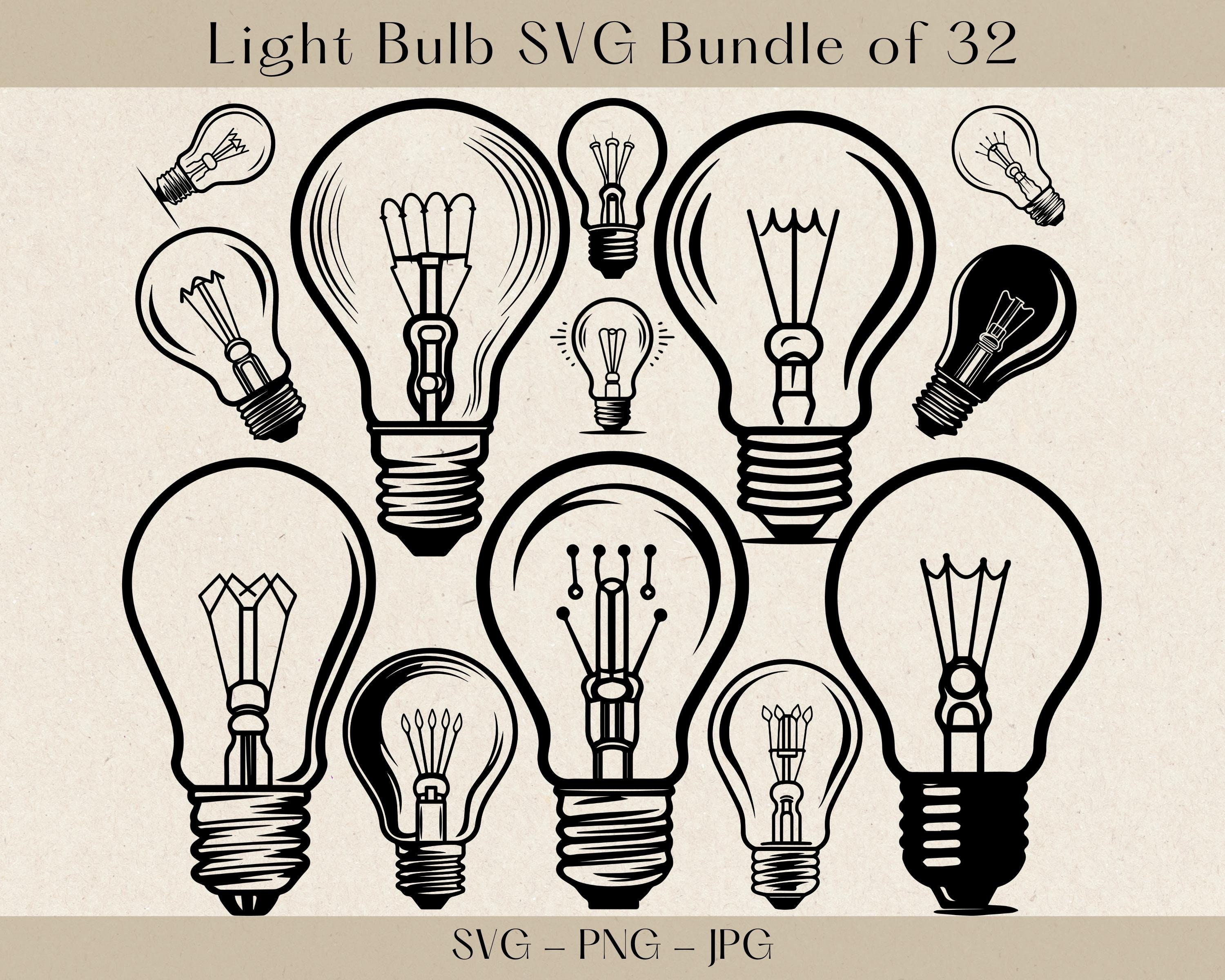 Light Bulb SVG, Bulb SVG, Lightbulb SVG, Light Bulb Clipart, Light Svg ...