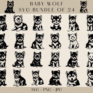 Baby Wolf SVG, Wolf Vector, Wolf Clipart, Cute Wolf SVG, Wolf Svg, Wolf ...