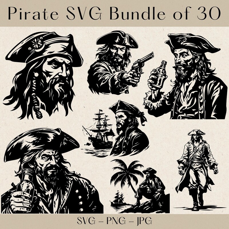 Pirate Silhouette - Etsy