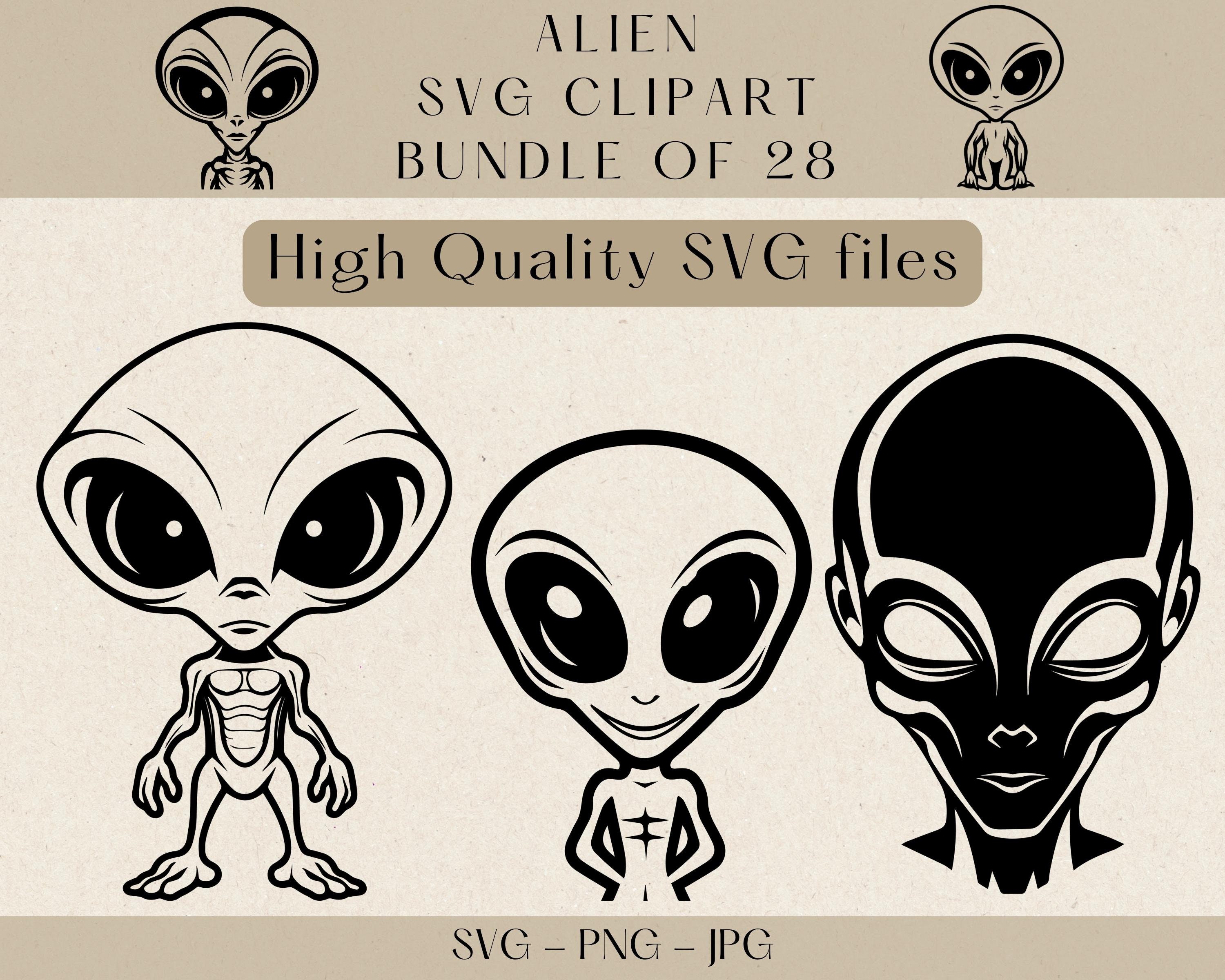 Alien SVG Alien SVG Bundle Alien Clipart Alien Png Alien - Etsy