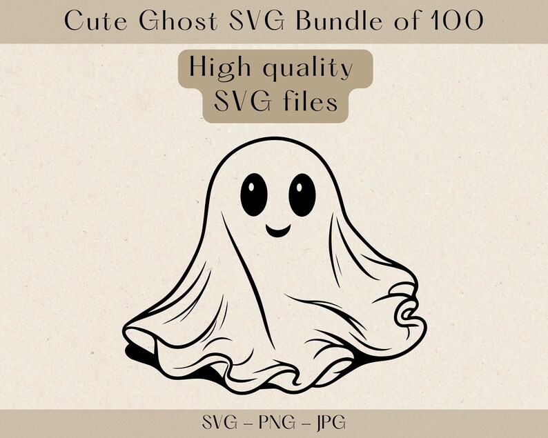 Cute Ghost SVG Ghost SVG Spooky Ghost SVG Halloween Svg - Etsy