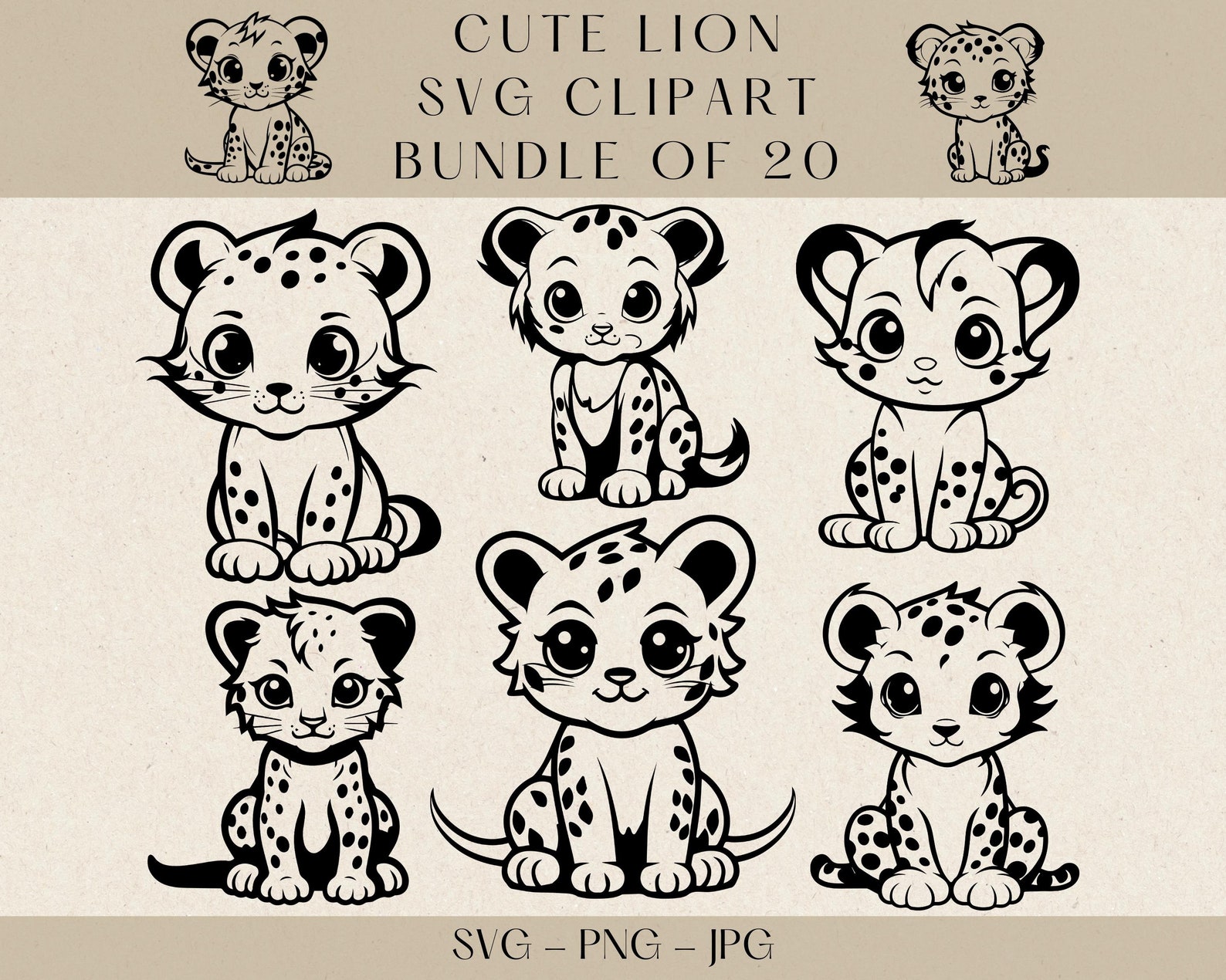 Cute Lion Svg Baby Lion Svg Lion Svg Lion Silhouette Lion - Etsy