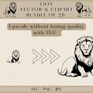 Lion SVG, Lion Clipart, Lion Vector, Lion Silhouette, Lion Svg Cut ...