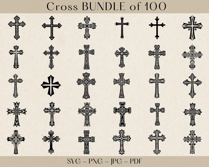 Cross SVG Bundle Cross SVG Christian Cross Svg Cross - Etsy UK