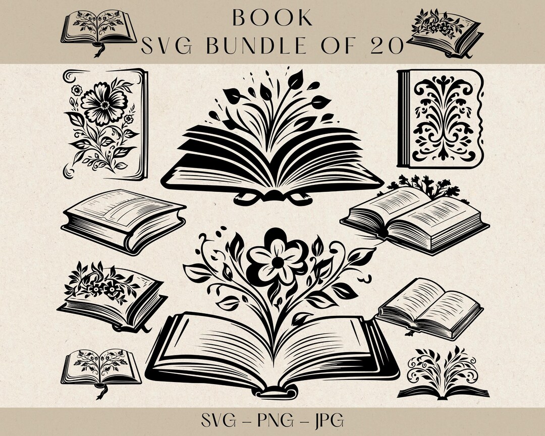 Book SVG, Book Vector, Reading Svg, Book Clipart, Book Png, Librarian ...