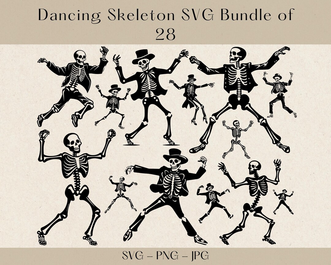 Dancing Skeleton SVG, Skeleton SVG, Dancing Skeleton, Halloween SVG ...