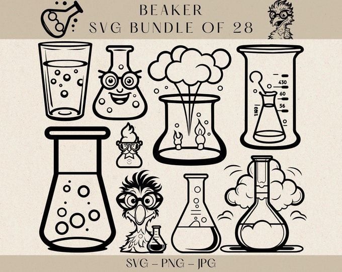 Chemistry Svg Bundle ,laboratory Svg, Chemistry Svg, Science Equipment ...