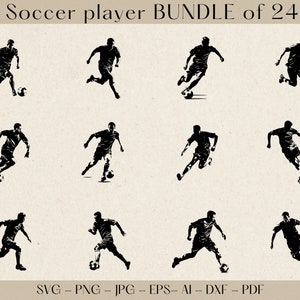 Soccer Player Svg Bundle, Soccer Player Svg, Soccer Svg, Football Player Svg, Football Svg ...
