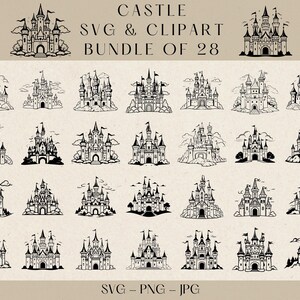 Castle Svg, Castle Svg Bundle, Castle Clipart, Princess Svg, Magic ...