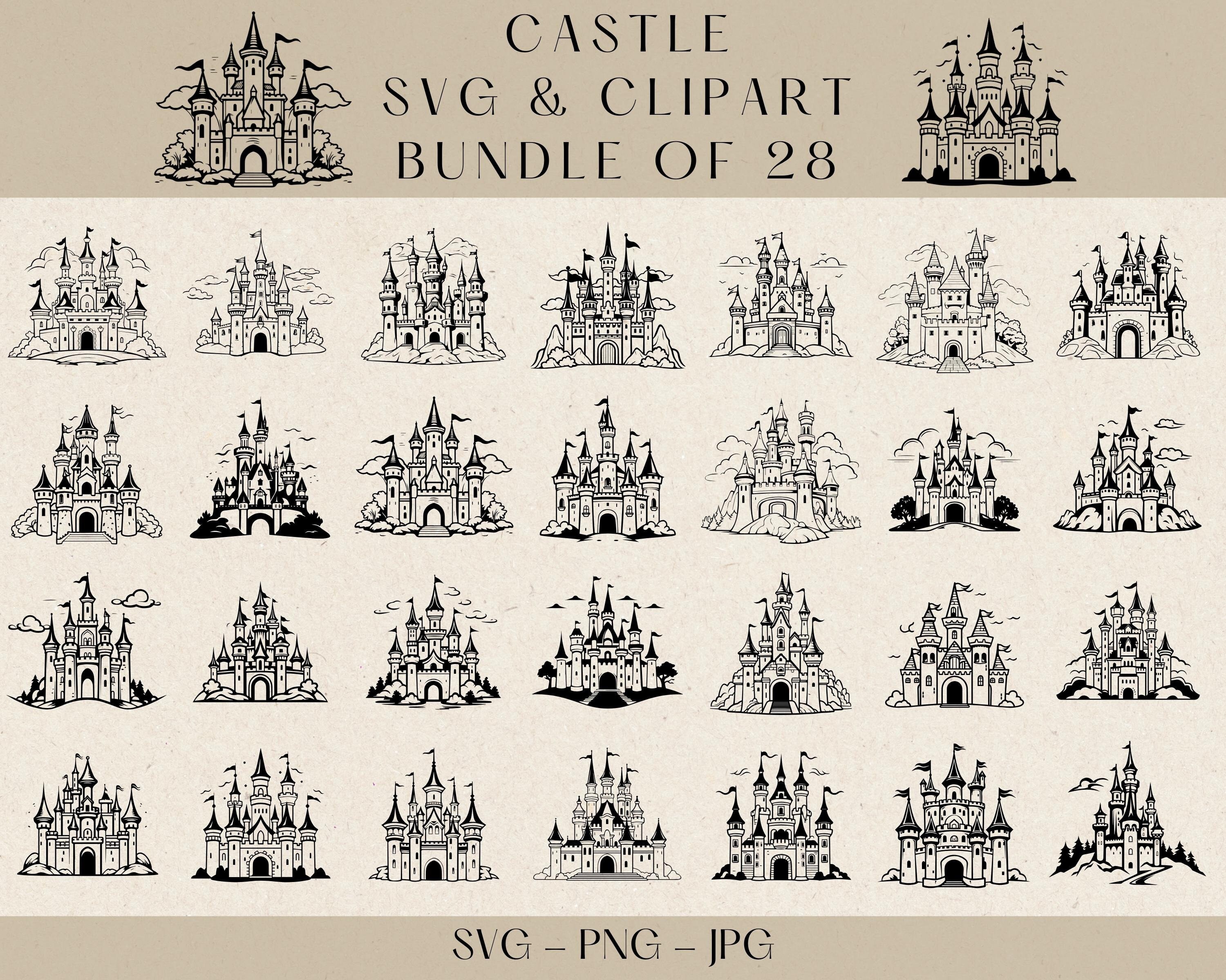 Castle Svg, Castle Svg Bundle, Castle Clipart, Princess Svg, Magic ...
