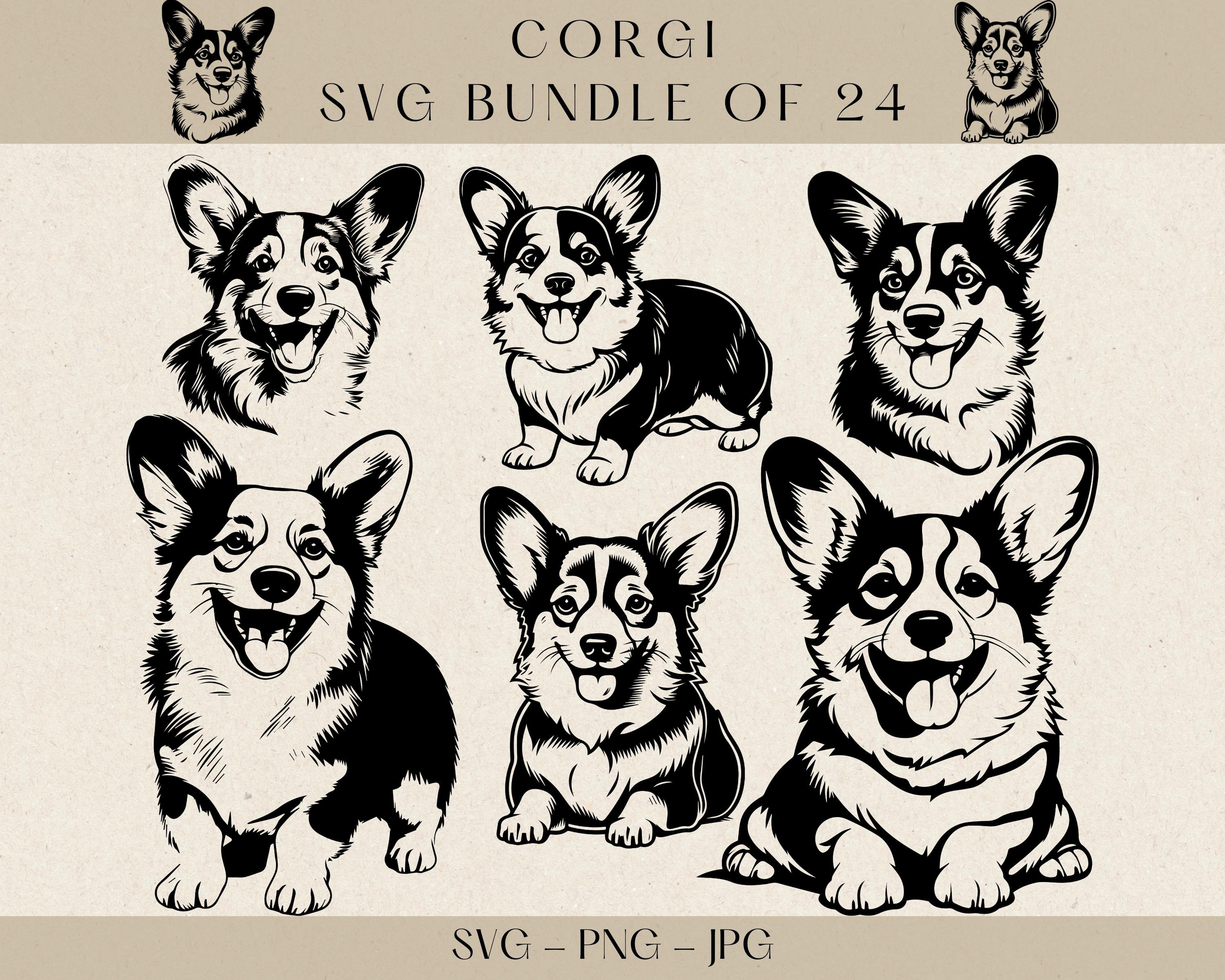 Corgi SVG, Corgi Vector, Corgi Clipart, Corgie Clipart, Corgi ...