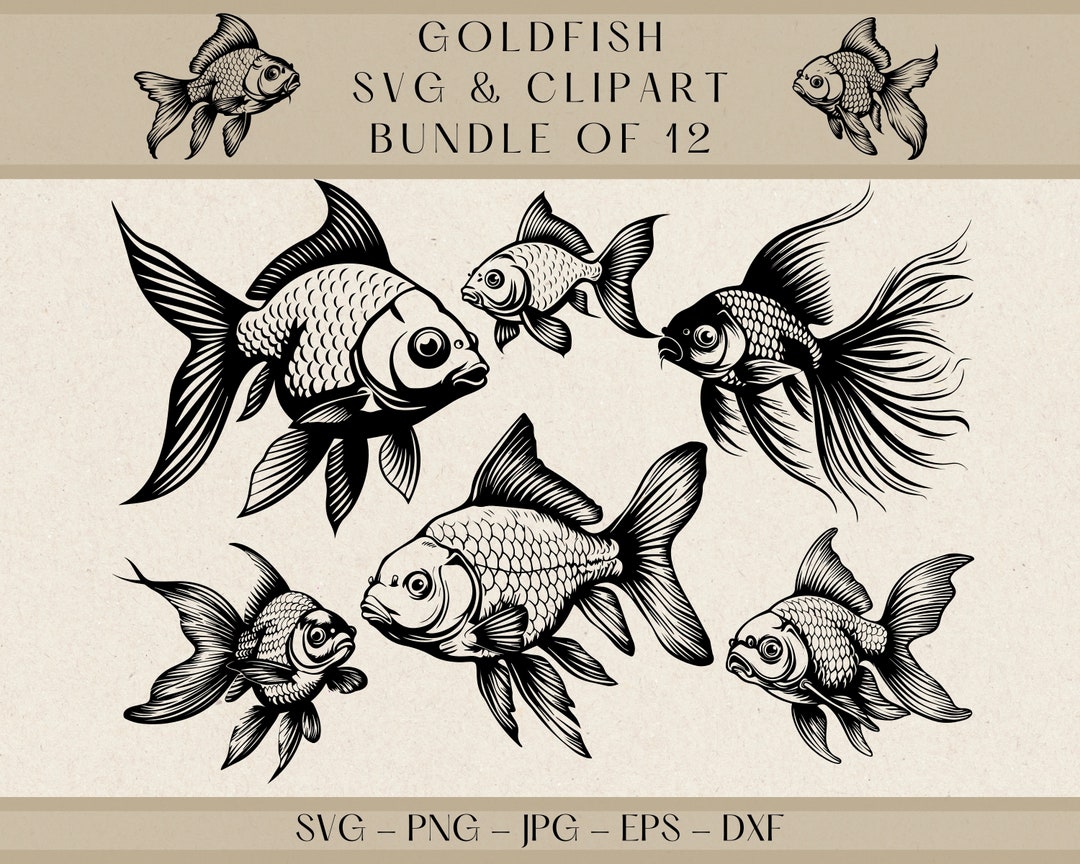 Goldfish Svg, Goldfish Clipart, Goldfish Png, Goldfish Vector, Goldfish ...