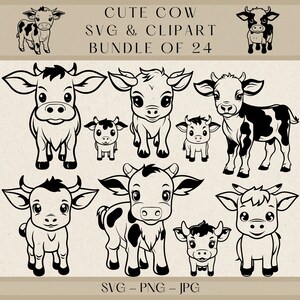 Cute Cow Svg, Cute Cow Png, Cute Cow Clipart, Cow Svg, Cow Png, Cow ...