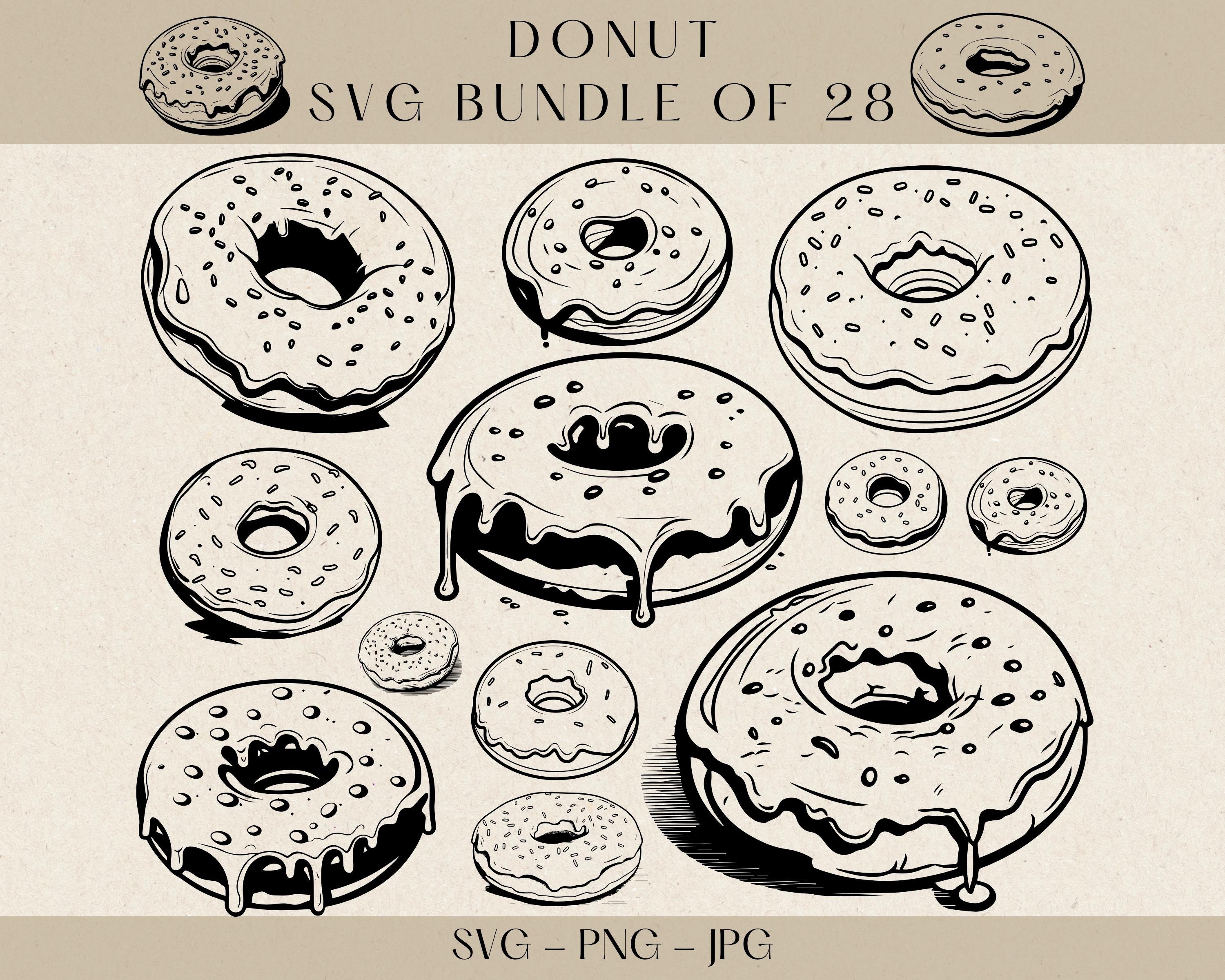 Donut SVG, Donut Vector, Donut Clipart, Donut Png, Donut Silhouette ...