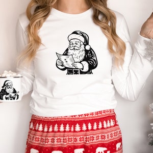 Reading Santa Svg, Santa SVG, Santa PNG, Santa Clipart, Santa Vector ...