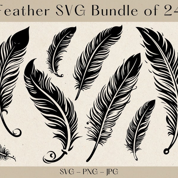 Feather Svg - Etsy