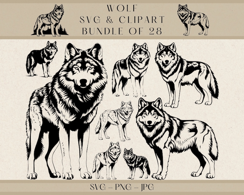 Wolf Svg, Wolf Svg Bundle, Wolf Png, Wolf Clipart, Wolf Silhoutte, Wolf ...