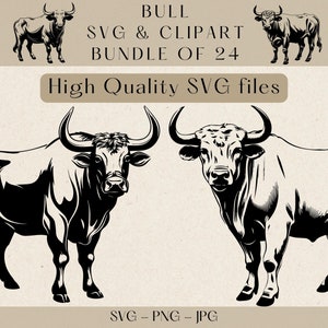 Bull Svg, Cow Svg, Buffalo Svg, Bull Vector, Bull Clipart, Bull ...