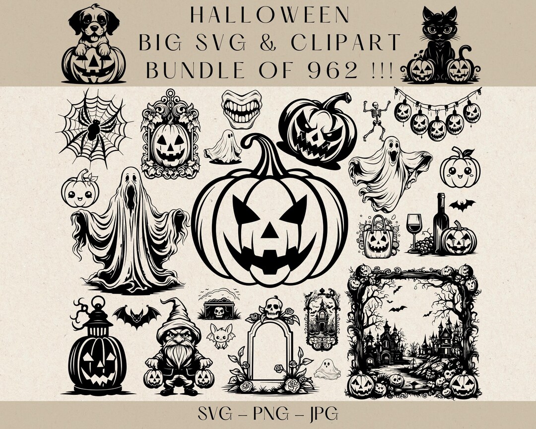 Halloween SVG, Halloween SVG Bundle, Halloween Clipart, Halloween PNG ...