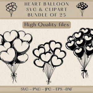 Heart Balloon Svg, Heart Balloon Png, Heart Balloon Clipart, Heart ...