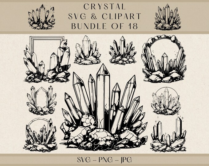 Crystal SVG Clipart Cricut, Shirt Svg, Printable Png, Vector Graphics ...