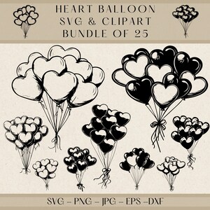 Heart Balloon Svg, Heart Balloon Png, Heart Balloon Clipart, Heart ...