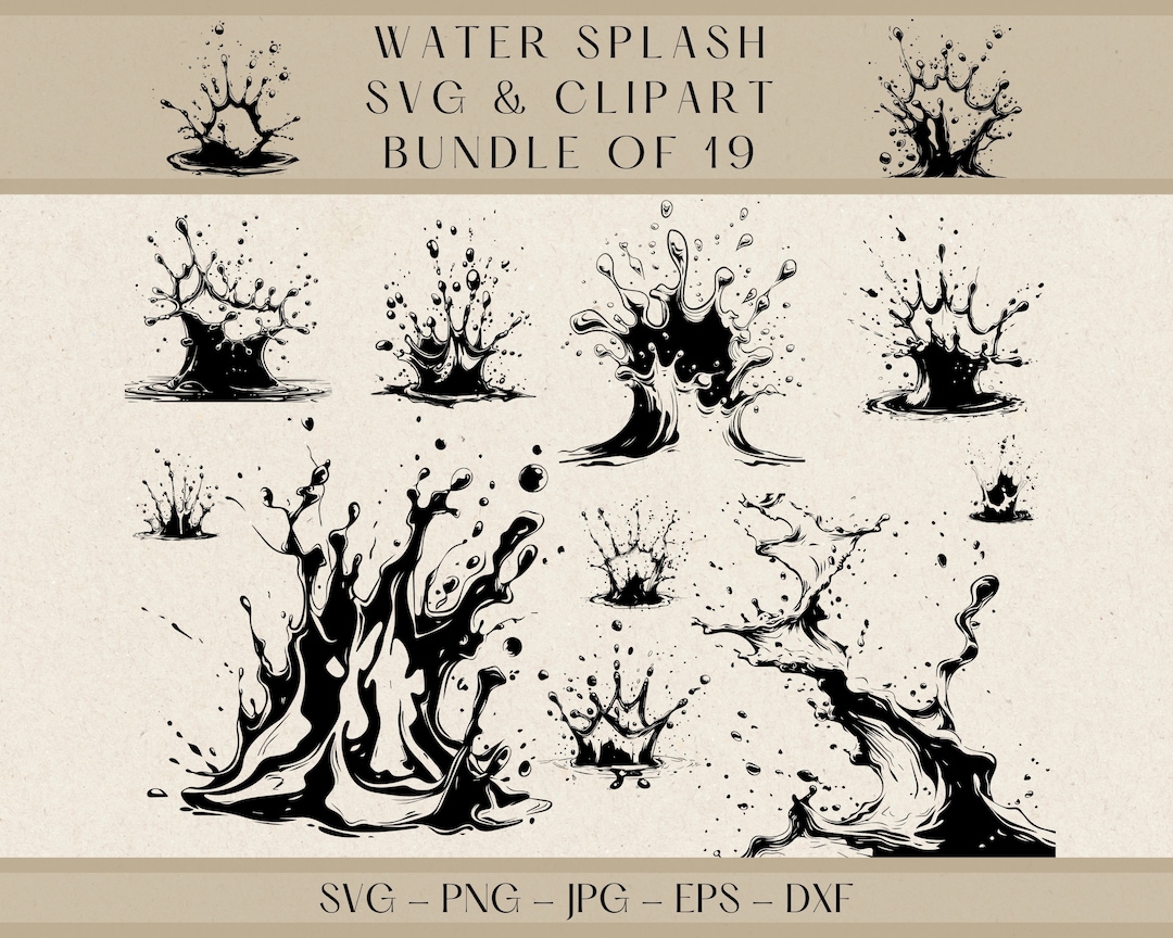 Water Splash SVG, Water Splash Clipart, Water Splash Png, Water Splash ...