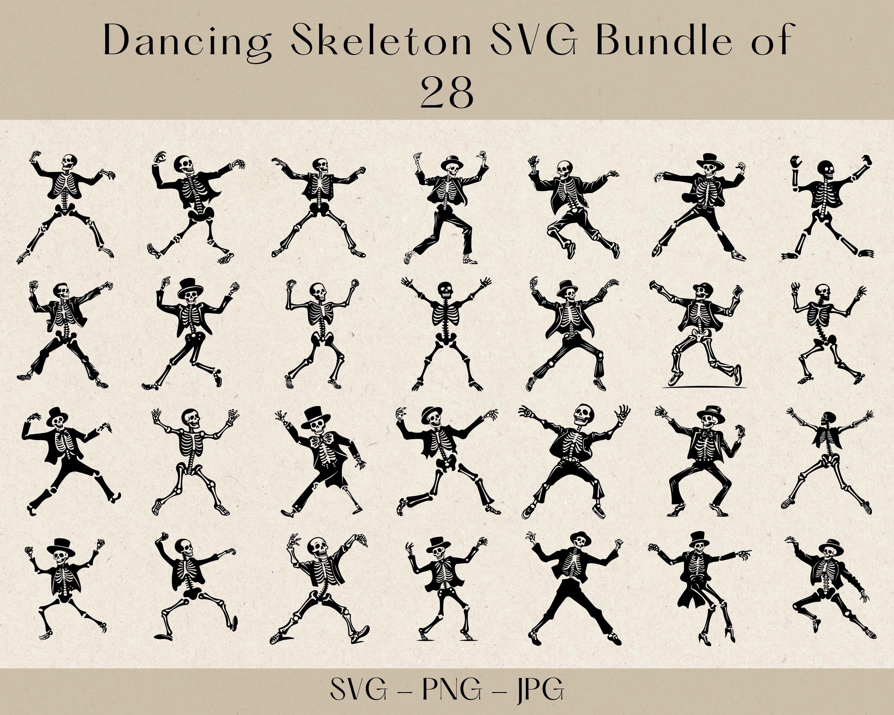 Dancing Skeleton SVG Skeleton SVG Dancing Skeleton - Etsy