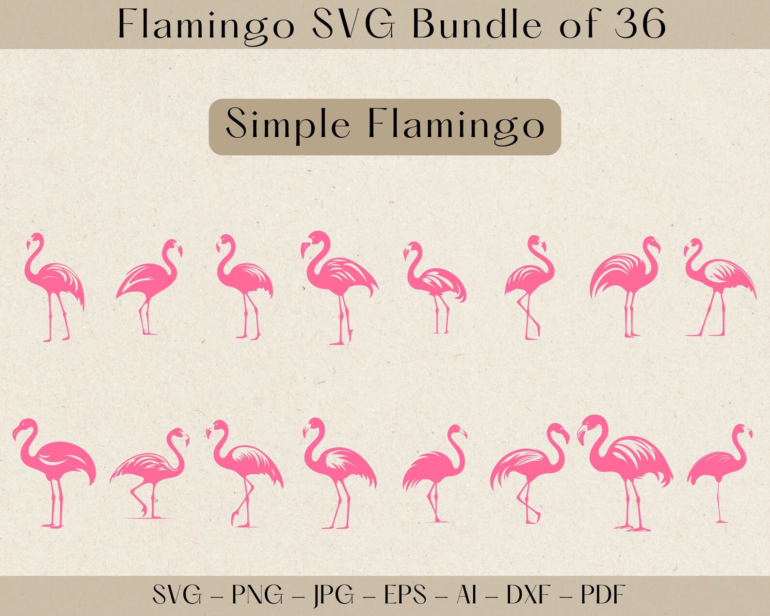 Flamingo SVG, Flamingo PNG, Flamingo Clipart, Flamingo Vector, Flamingo ...