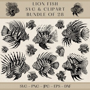 Lion Fish SVG, Lion Fish Clipart, Lion Fish Png, Lion Fish Vector, Lion ...