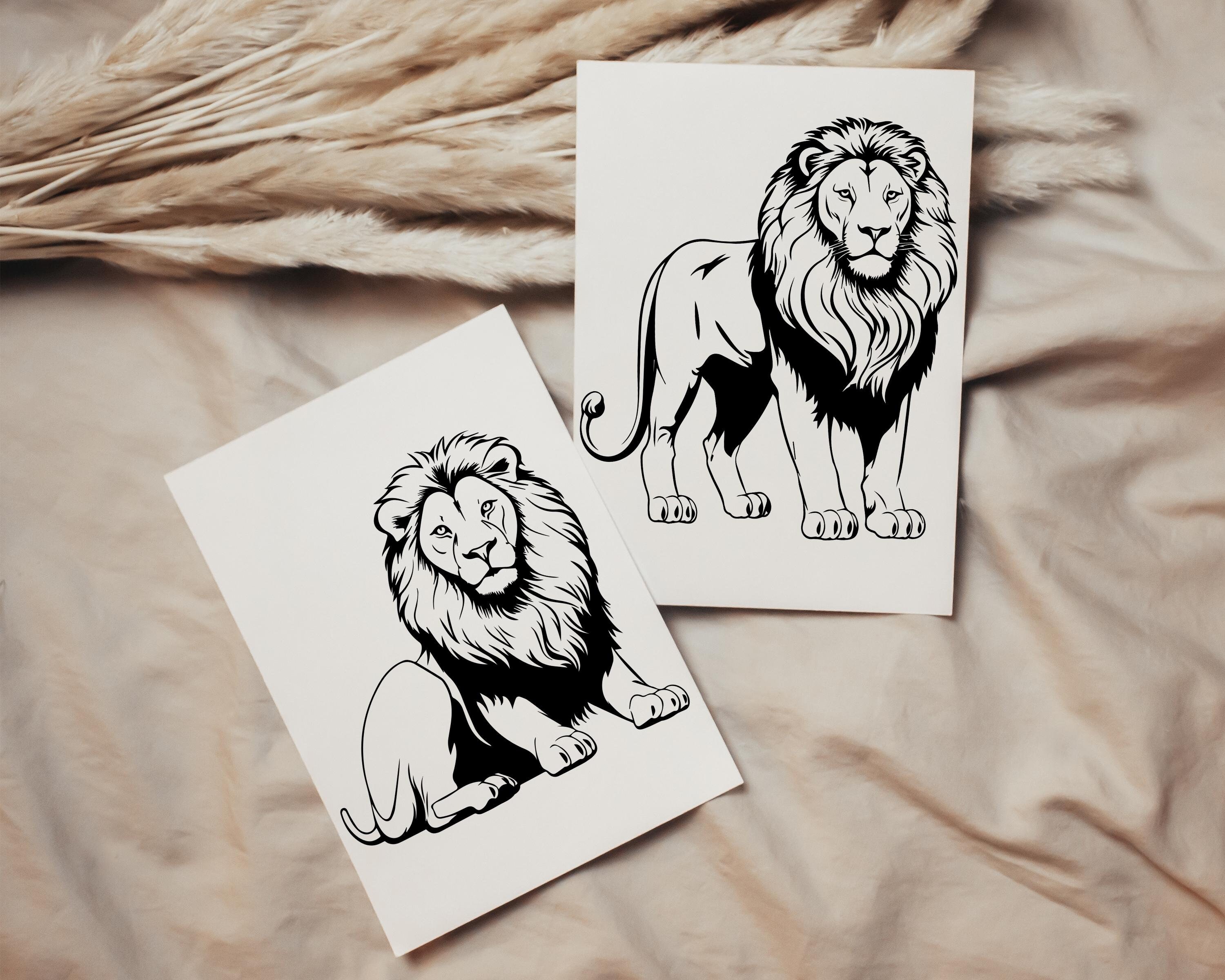 Lion SVG Lion Clipart Lion Vector Lion Silhouette Lion Svg - Etsy