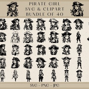 Pirate Girl Svg, Female Pirate Svg, Pirate Svg, Buccaneer SVG, Girl Svg ...