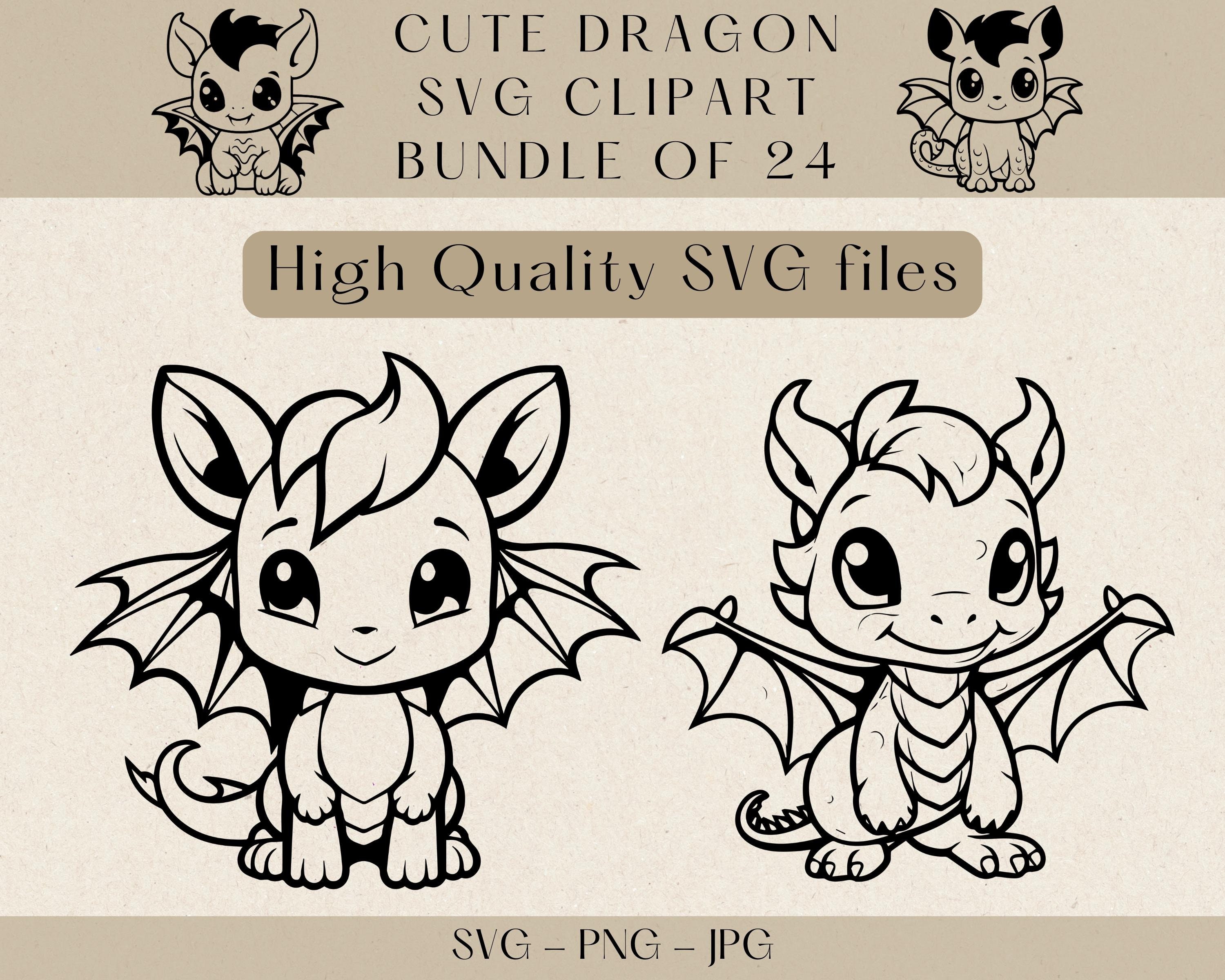 Cute Dragon Svg Baby Dragon Svg Dragon SVG Dragon Clipart - Etsy New ...
