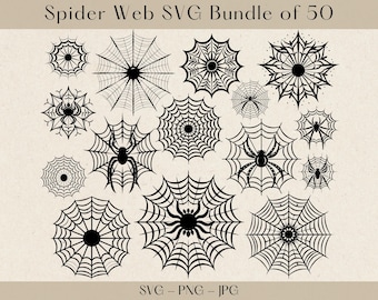 Spiderweb Half SVG Files Spider Web Cut Files Halloween - Etsy