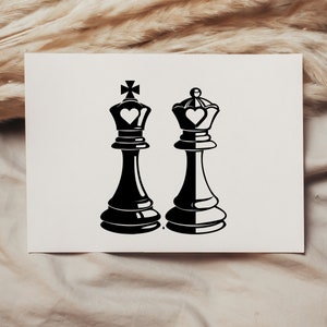 Love Chess Svg, Chess Svg, Love Svg, Romantic Svg, King Svg, Queen Svg ...