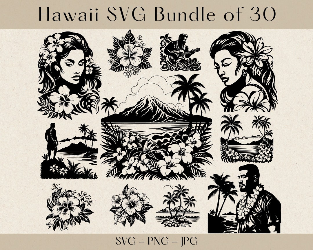 Hawaii SVG, Hawaii SVG Bundle, Hawaii Clipart, Hawaii Svg Files for ...