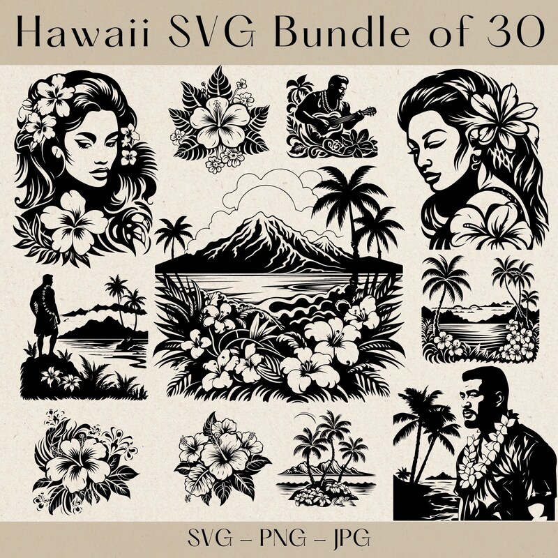 Hawaiian Svg File - Etsy