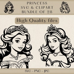 Princess Svg, Princess Clipart, Princess Vector, Princess Png, Princess ...