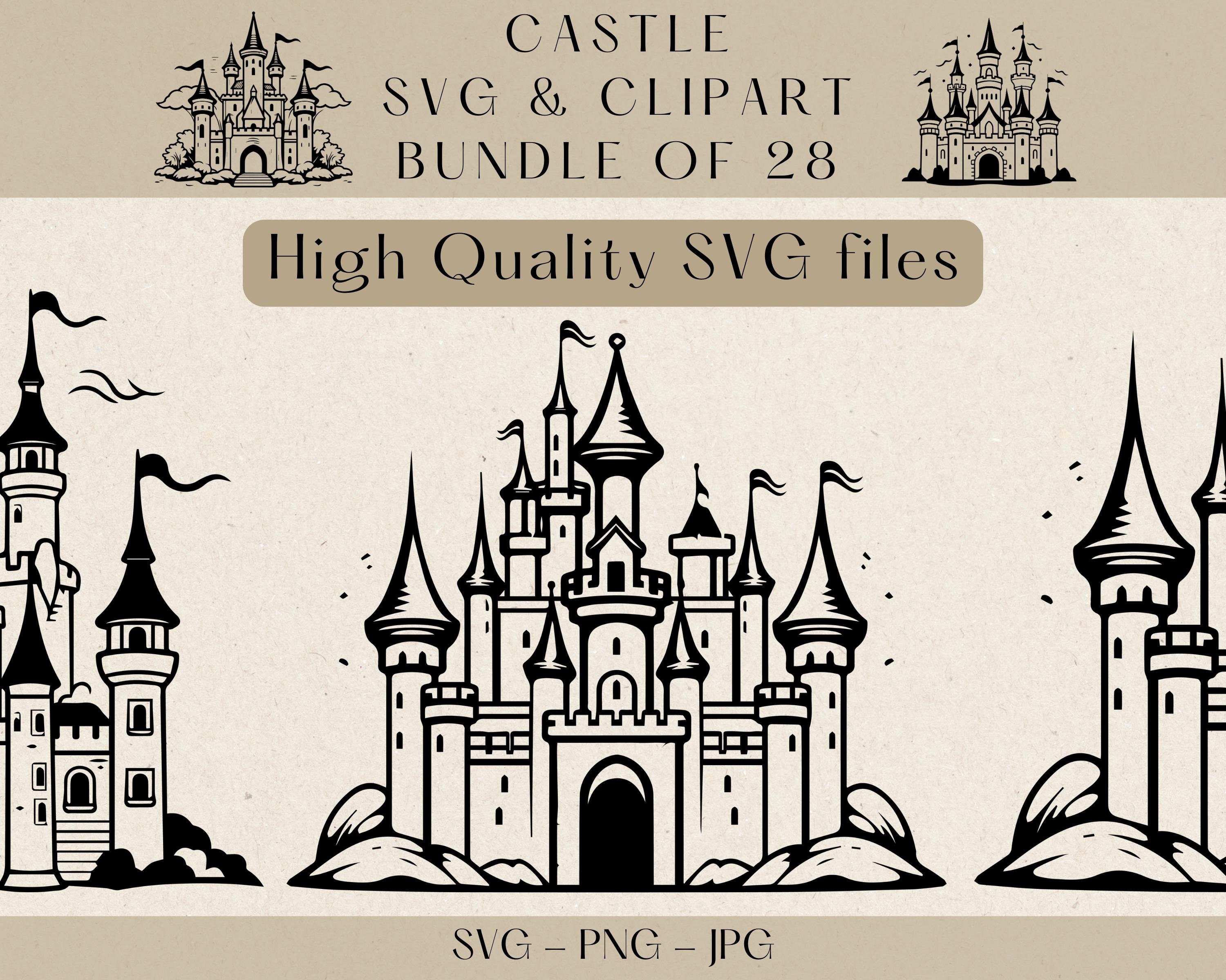 Castillo Svg Paquete Castillo Svg Castillo Clipart Princesa - Etsy España