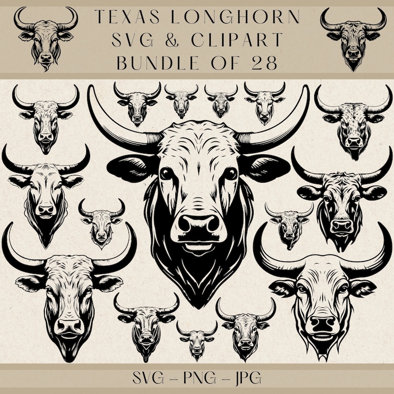 Texas Longhorn Svg - Etsy