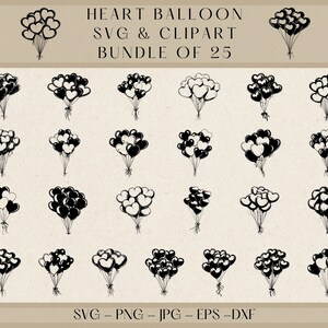 Heart Balloon Svg, Heart Balloon Png, Heart Balloon Clipart, Heart ...