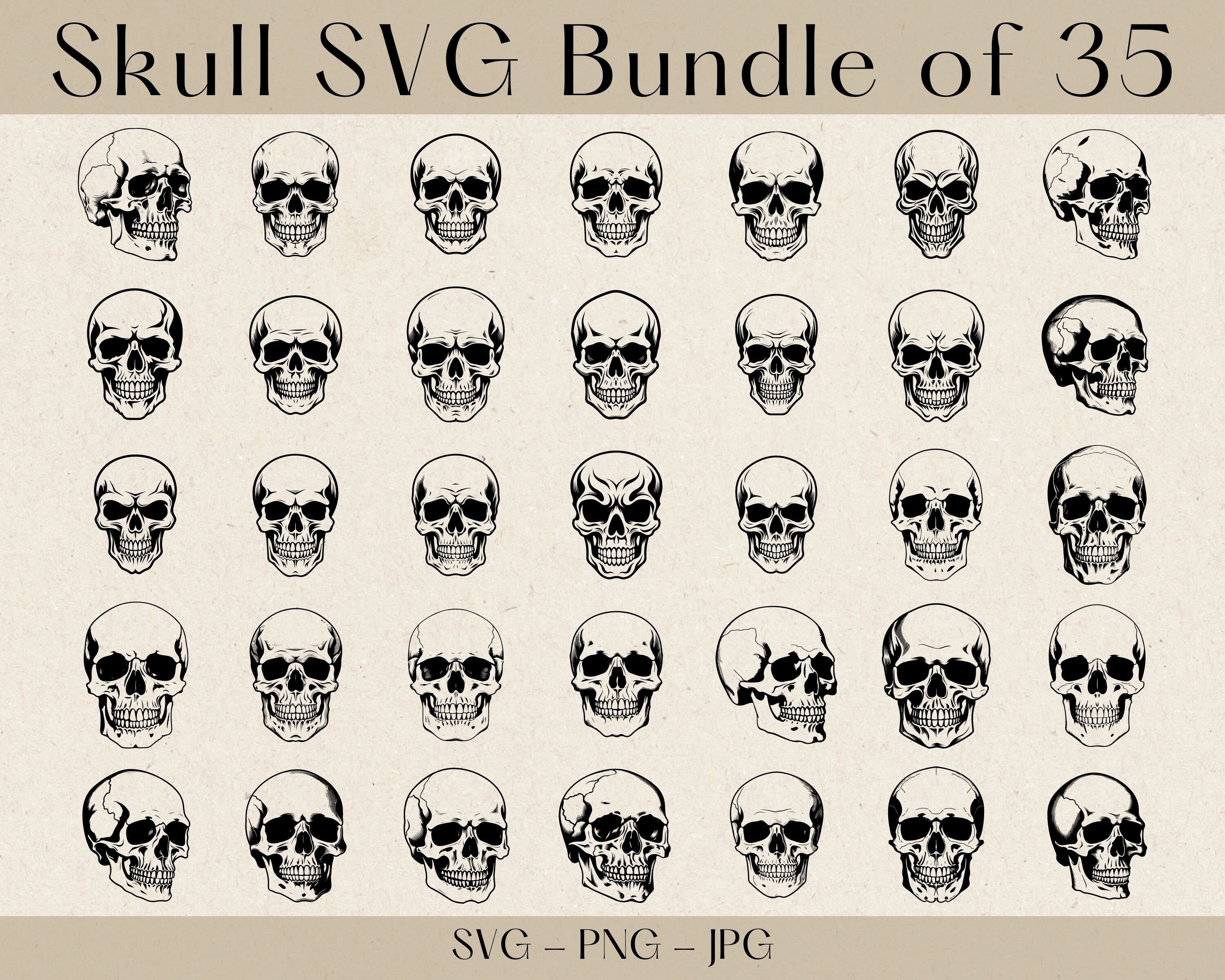 Skull SVG Skull SVG Bundle Skull Png Skull Clipart Skull - Etsy Canada