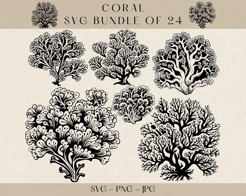 Coral Svg Ocean Coral Svg Ocean Svg Sea Svg Coral Vector - Etsy