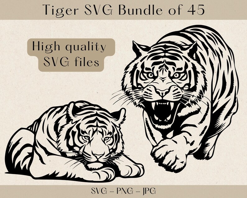 Tiger SVG, Tiger SVG Bundle, Tiger Clipart, Tiger Png, Tiger Kopf SVG, Tiger Kopf Clipart, Tiger ...