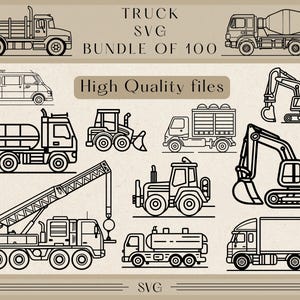 Truck SVG Bundle | 100 Truck & Vehicle Designs | Digital Download | SVG ...