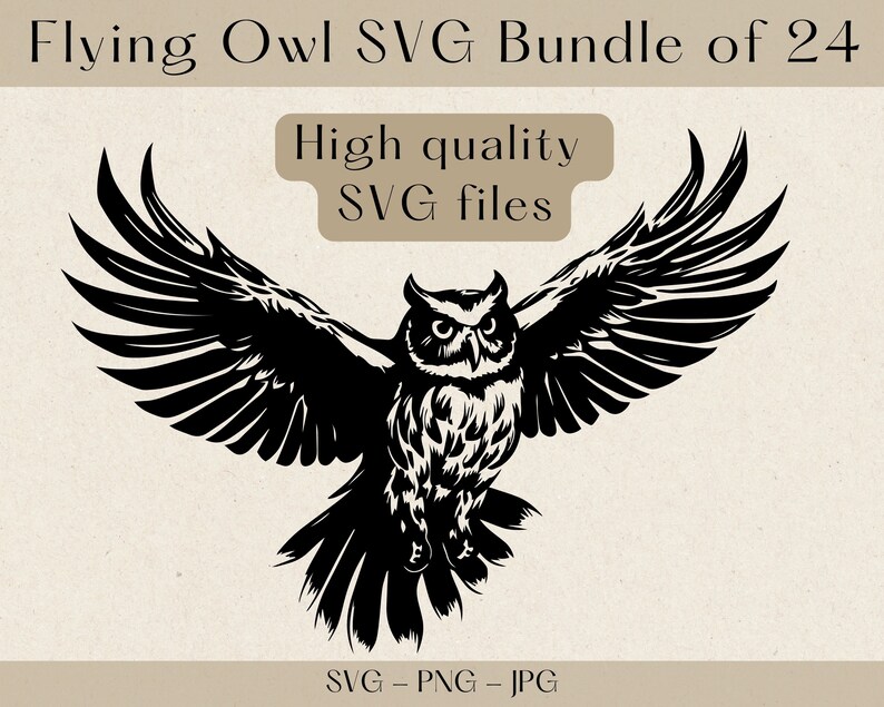 Flying Owl SVG Bundle Flying Owl Svg Owl Svg Owl Svg - Etsy